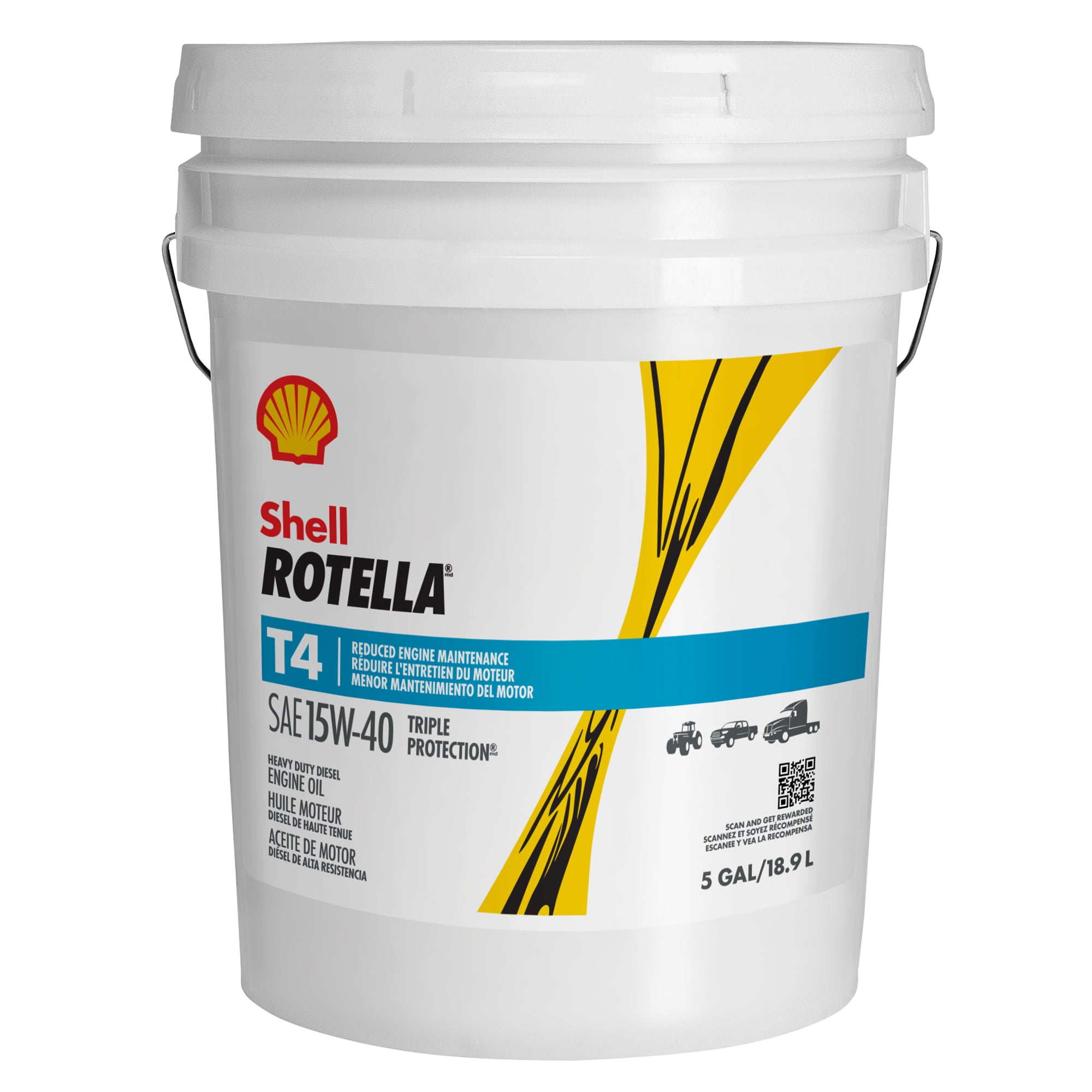 Shell Rotella T4 Triple Protección 15W-40 Aceite de Motor Diesel 18.9l ...